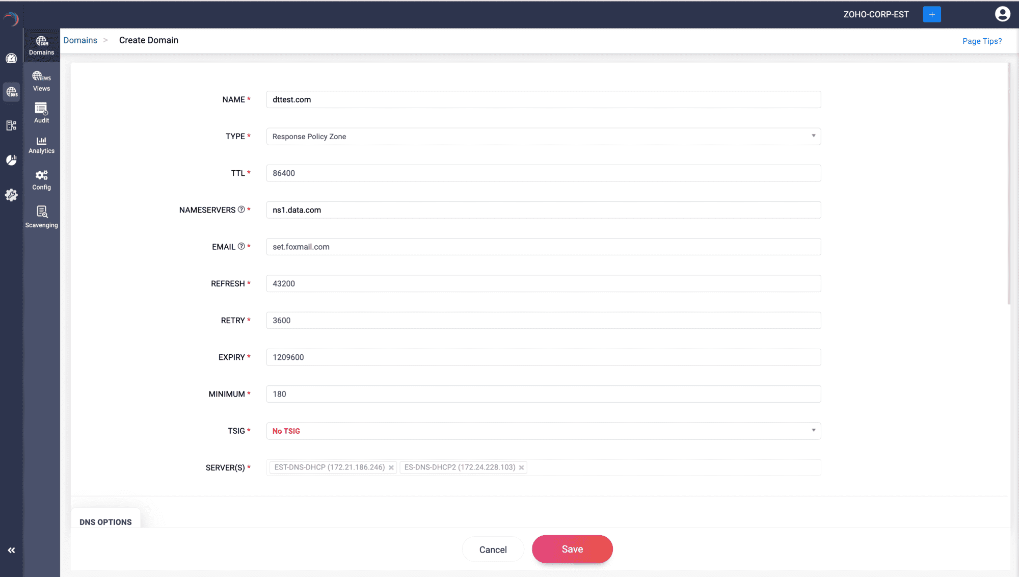 Creating Response Policy Zones (RPZ)
