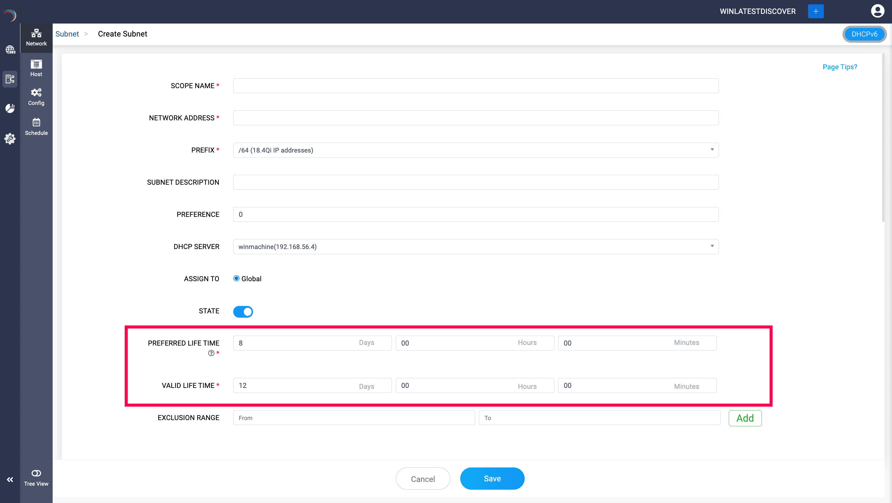 Managing Windows DHCP scopes in DDI Central