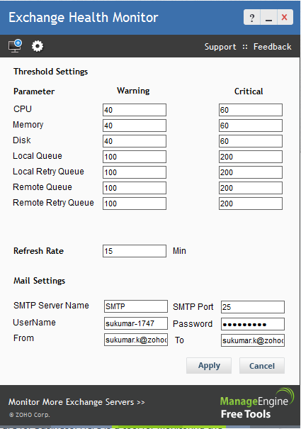 Free Exchange Monitor Tool — ManageEngine Free Tools