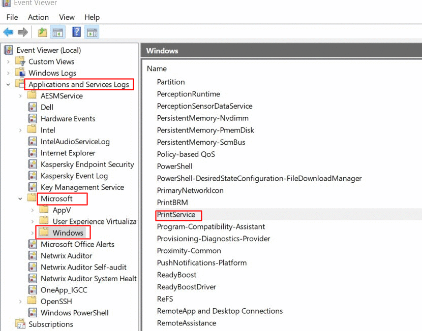 Hur man kontrollerar skrivarserverloggar | ManageEngine ADAudit Plus