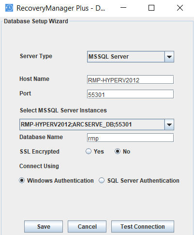 PostgreSQL'i MS-SQL Sunucusuna Değiştirme/Taşıma | RecoveryManager Plus - Yardım