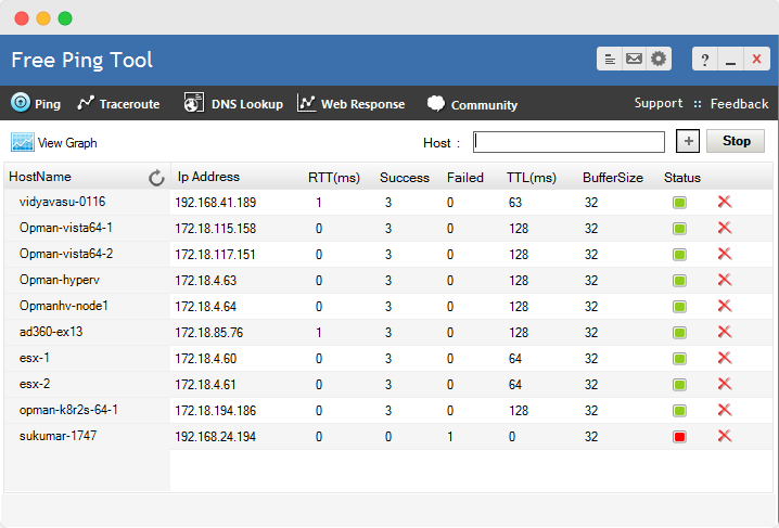 Free ICMP Ping and Traceroute Tool - ManageEngine Free Tools