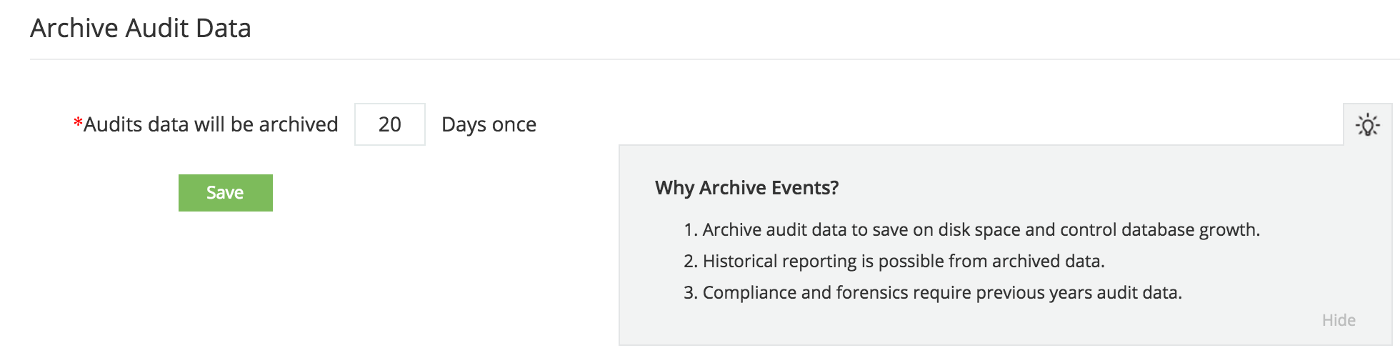 Archive Audit Data